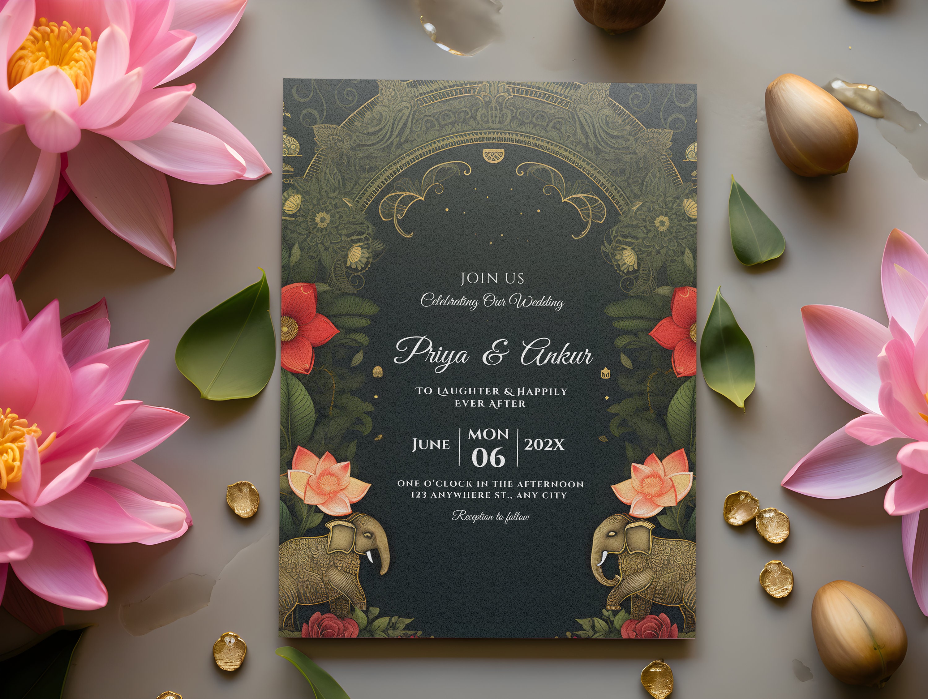 Indian Wedding Invitation Animated Digital & Printable | Hindu, Sikh ...