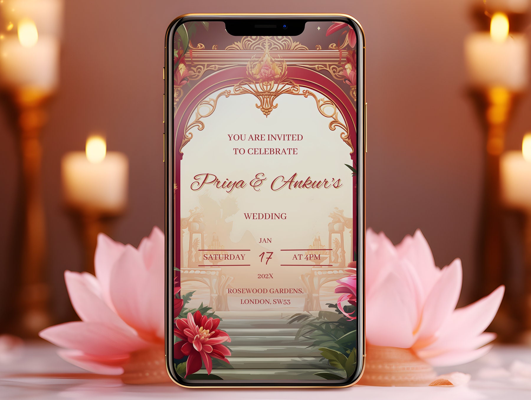 Indian Wedding Invitation Animated Digital & Printable | Desi Card ...