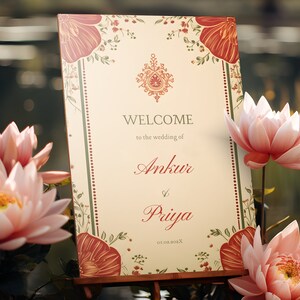 Indian Wedding Sign & Reception Signage | South Indian Board, Desi ...