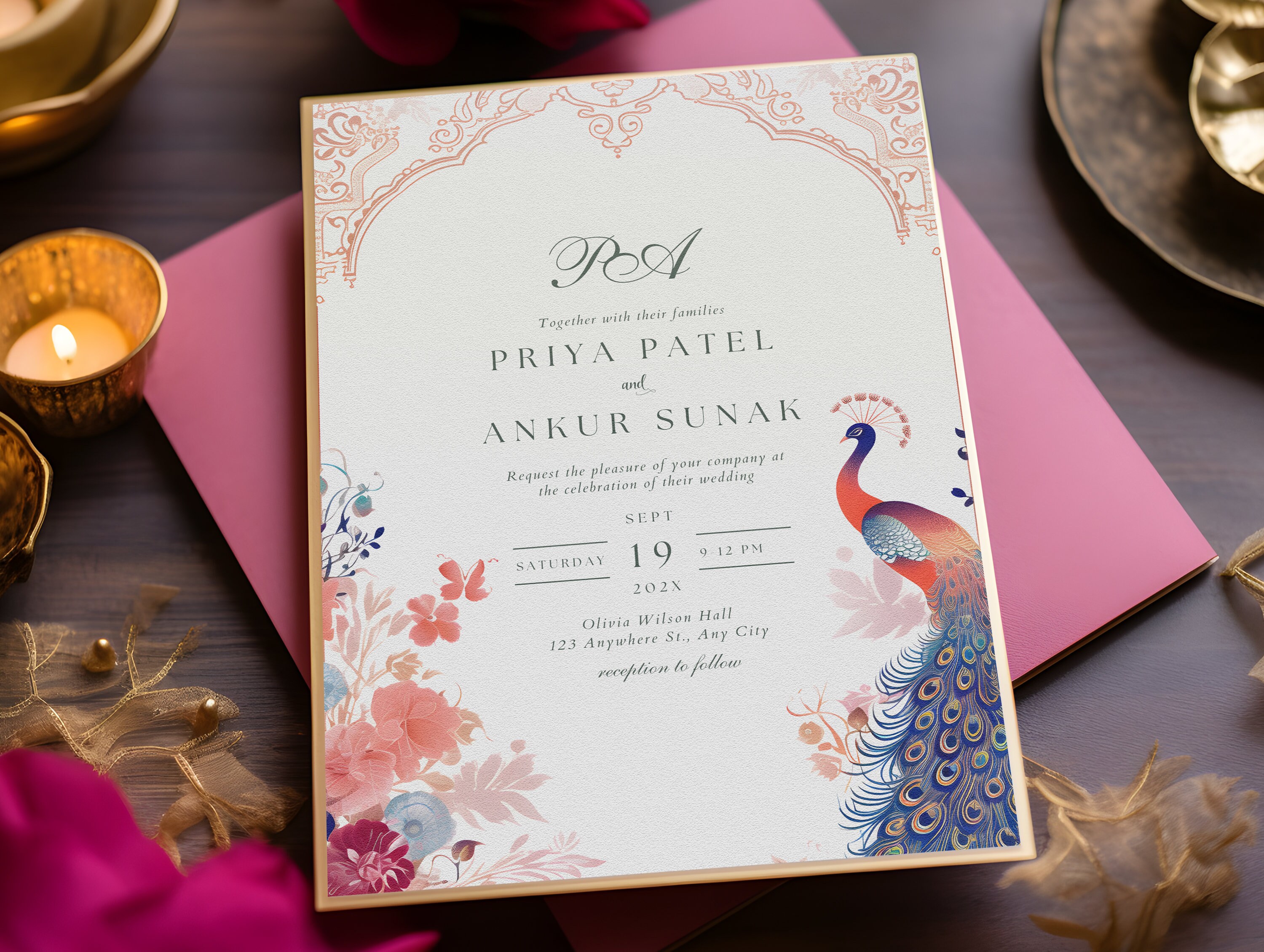Indian Wedding Invitation Animated Digital & Printable | Mehndi Card ...