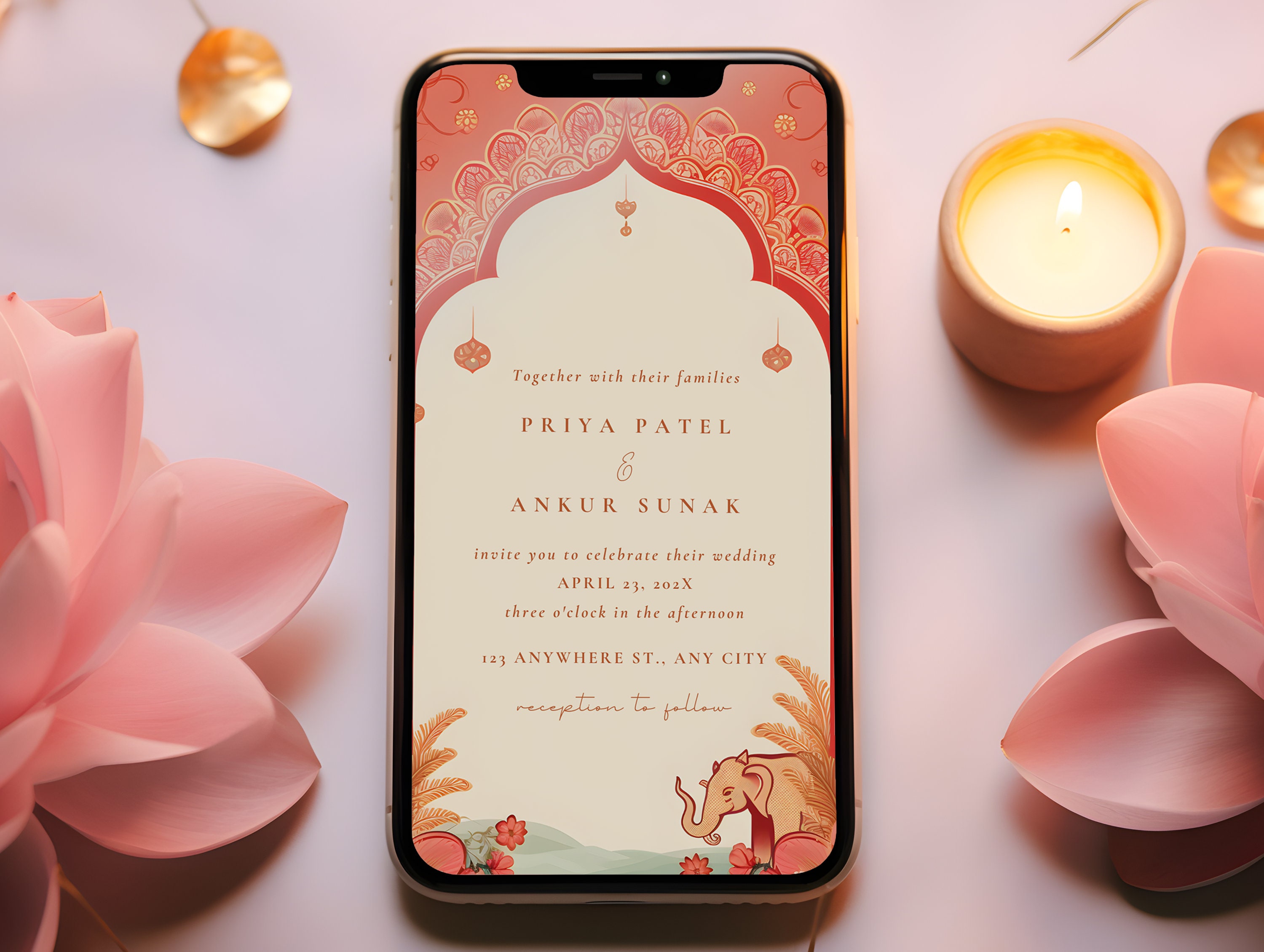 Indian Wedding Invitation Animated Digital & Printable Hindu - Etsy