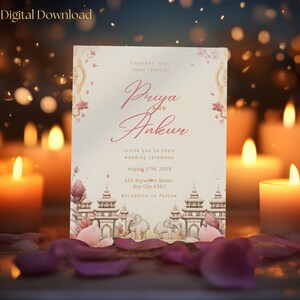 Indian Wedding Invitation Animated Digital & Printable Hindu - Etsy