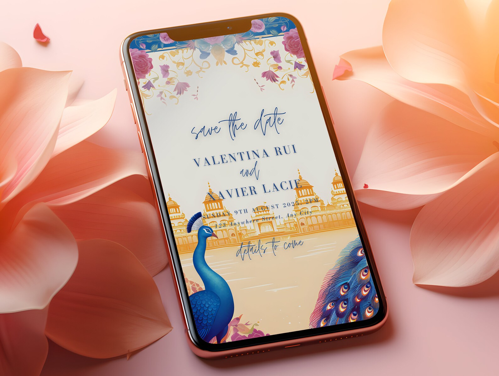 Indian Wedding Invitation Animated Digital & Printable, Majestic ...