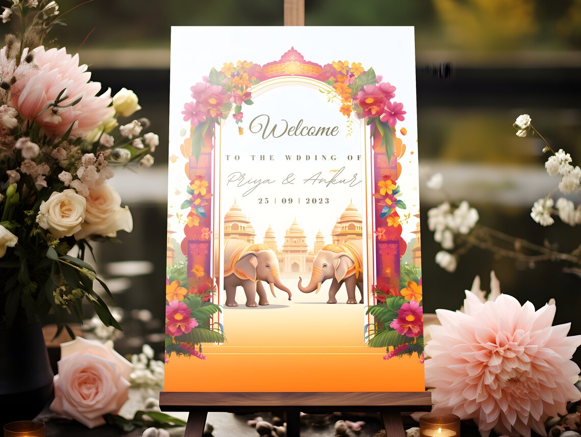 Indian Wedding Sign Mehndi Signs, Wedding Sign India, South Indian Sign ...