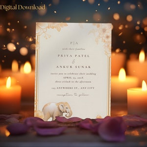 Indian Wedding Invitation Animated Digital and Printable - Etsy
