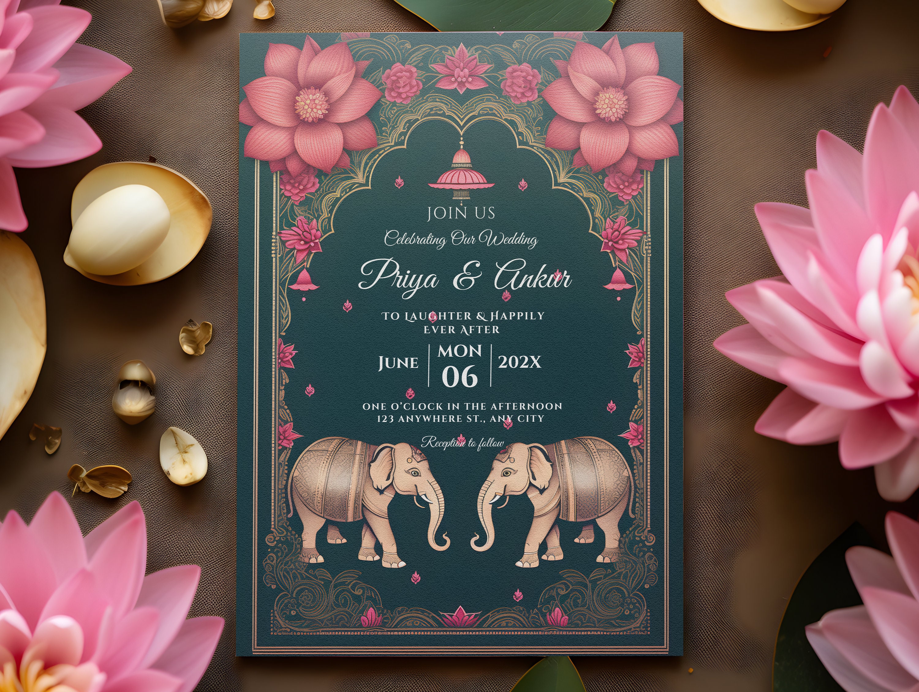 Indian Wedding Invitation Animated Digital & Printable, Mehndi Card ...