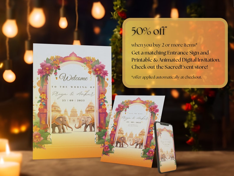 Indian Wedding Invitation Animated Digital and Printable - Etsy