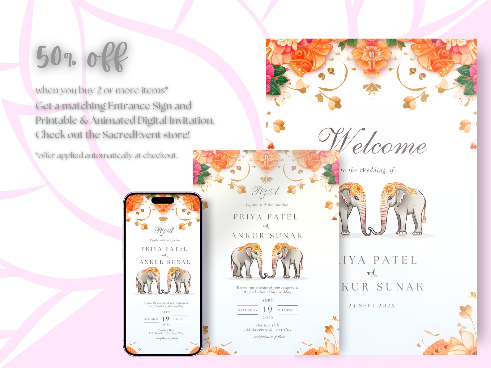 Indian Wedding Sign | Welcome to India, Hindu Wedding Board & Punjabi ...