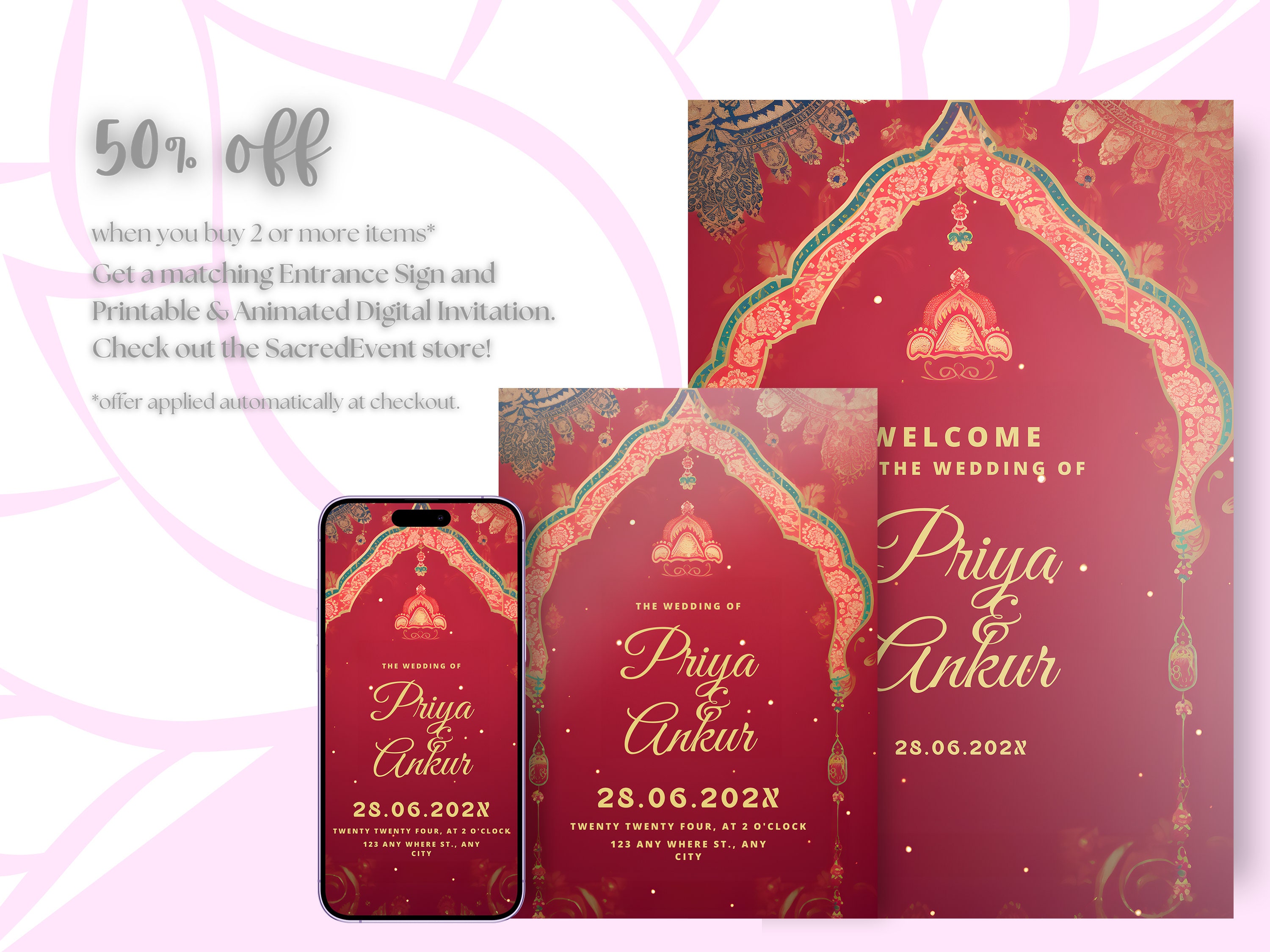 Indian Wedding Sign Elegant Wedding Sign Traditional Indian - Etsy