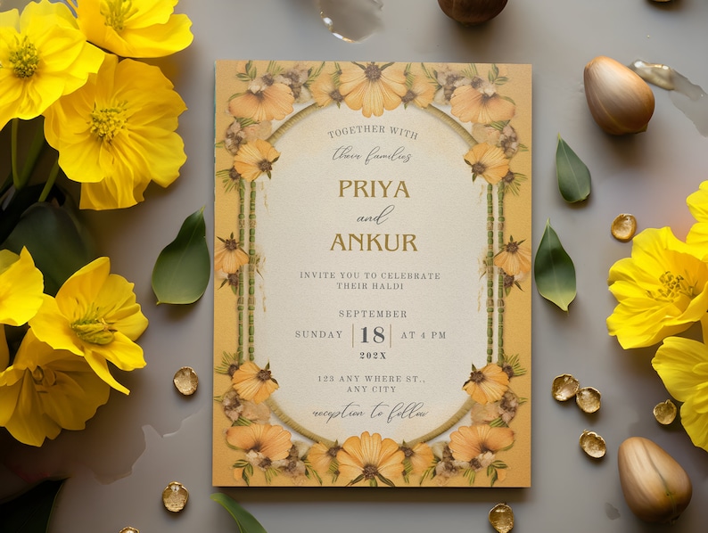Animated Haldi Ceremony Invite | Sikh & Muslim Invitation, Mehndi Ecard ...