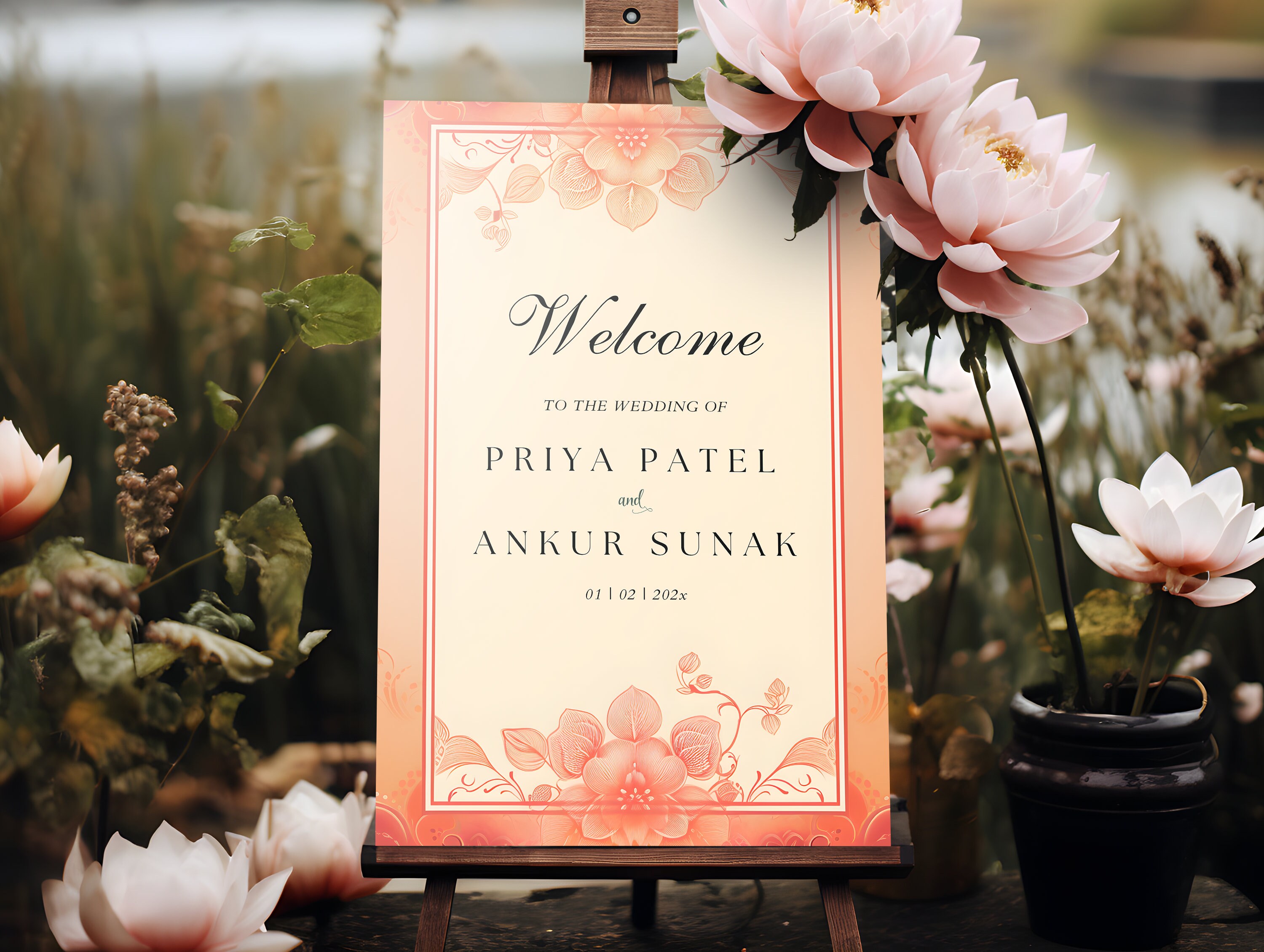 Indian Wedding Sign Mehndi Signage Reception Desi Sign - Etsy