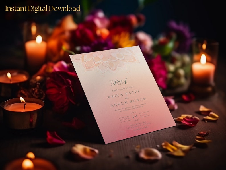 Indian Wedding Invitation Animated Digital & Printable - Etsy