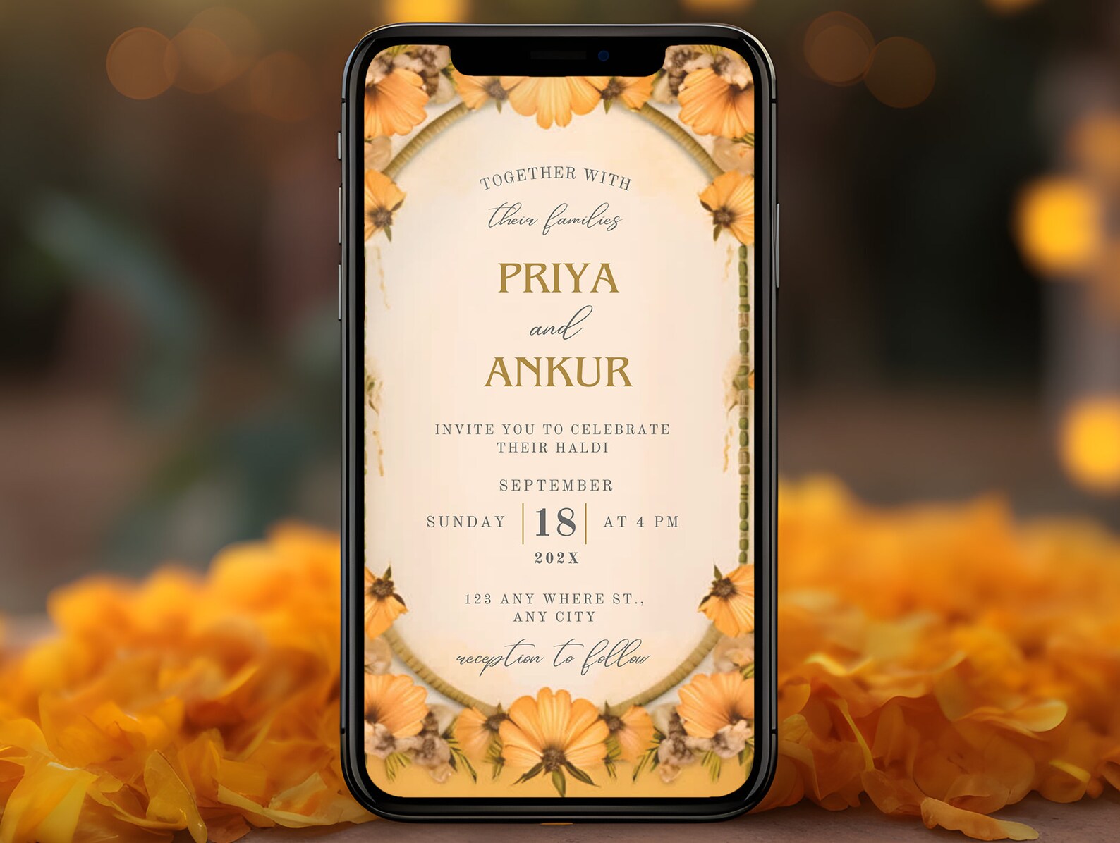 Animated Haldi Ceremony Invite Sikh & Muslim Invitation, Mehndi Ecard ...