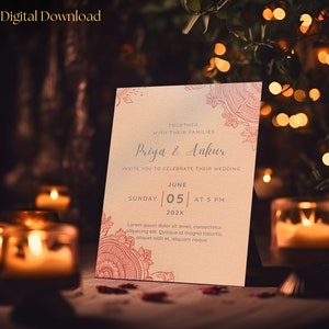 Indian Wedding Invitation Animated Digital & Printable - Etsy