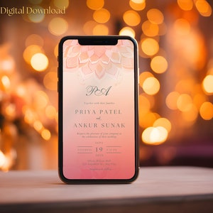 Indian Wedding Invitation Animated Digital & Printable - Etsy