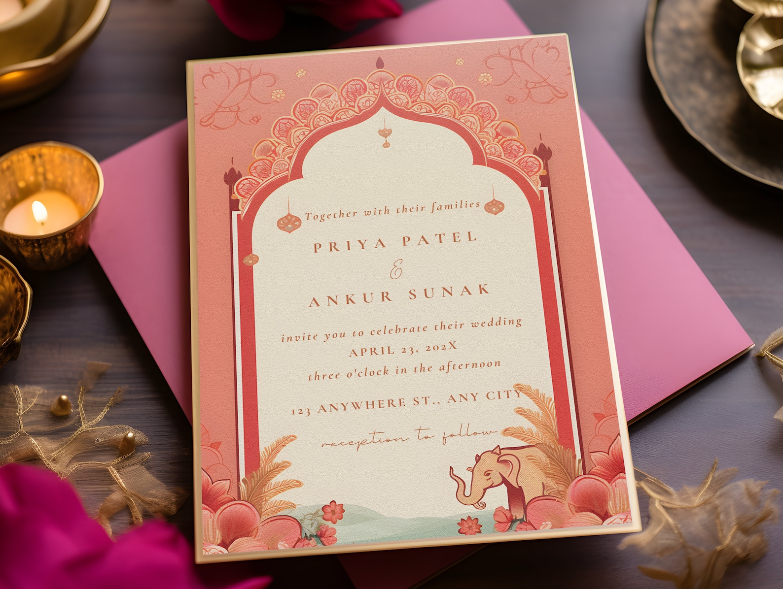 Indian Wedding Invitation Animated Digital & Printable Hindu - Etsy