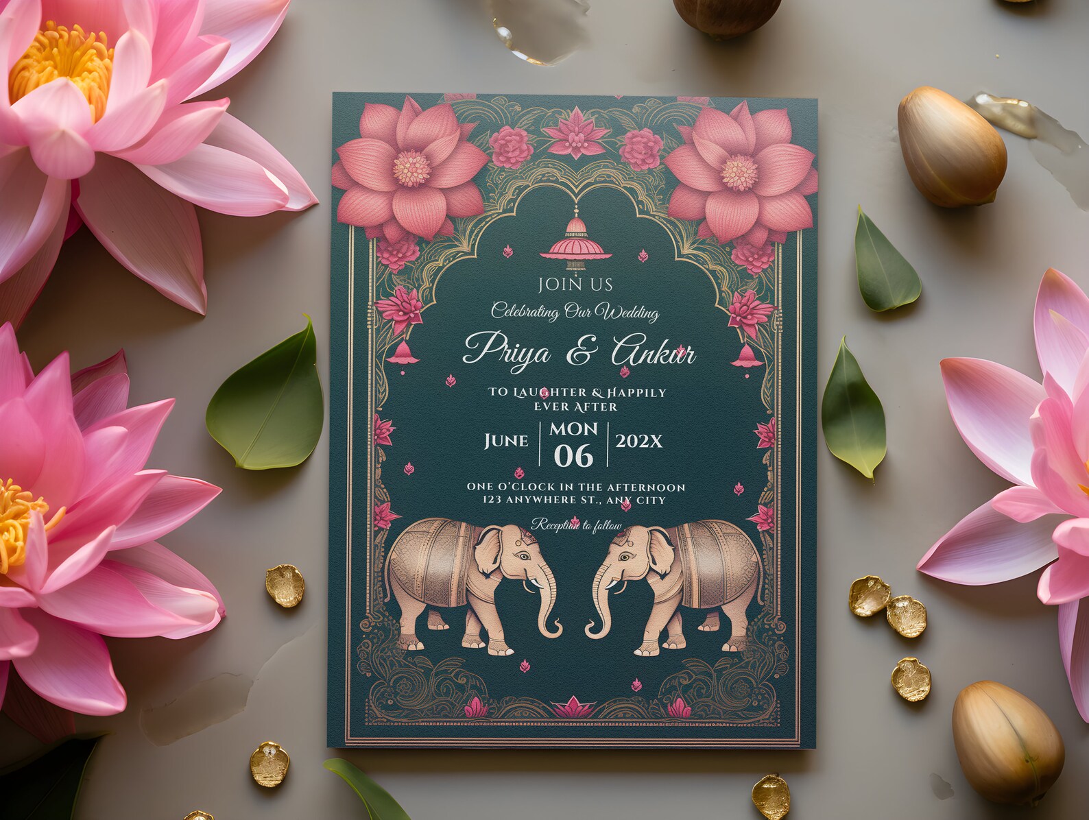 Indian Wedding Invitation Animated Digital & Printable, Mehndi Card ...