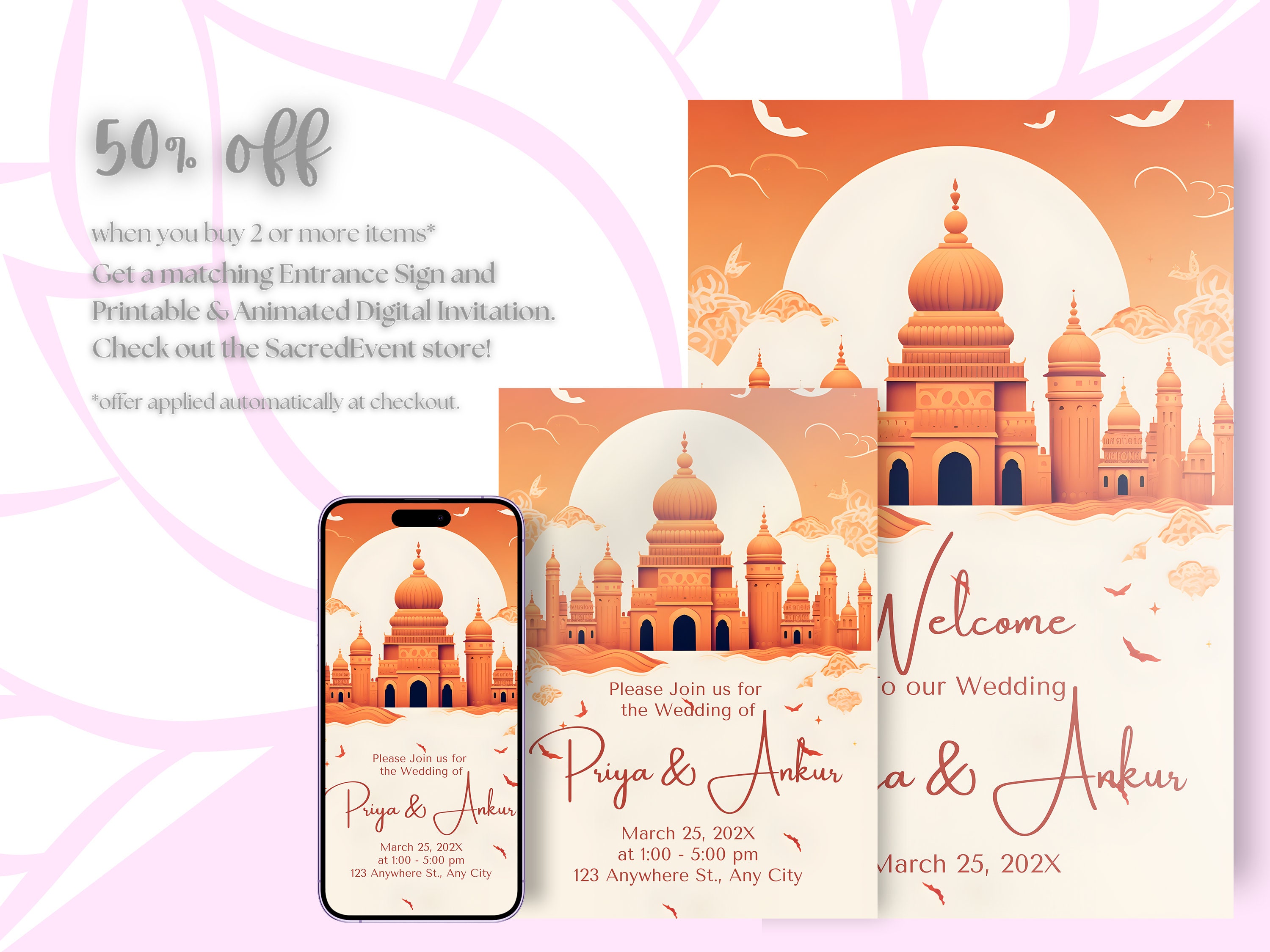 Indian Wedding Invitation Animated Digital and Printable | Invitation ...