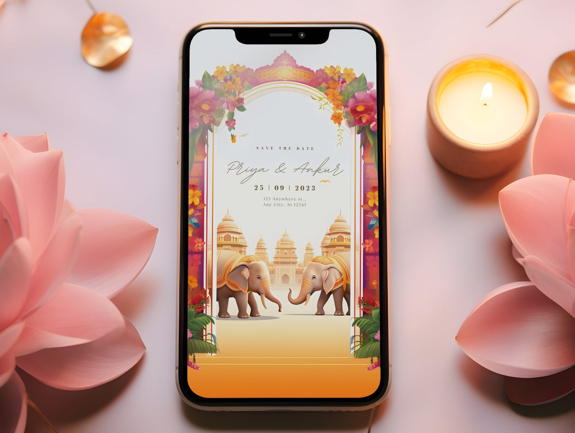 Indian Wedding Invitation Animated Digital & Printable, Sikh, Punjabi ...