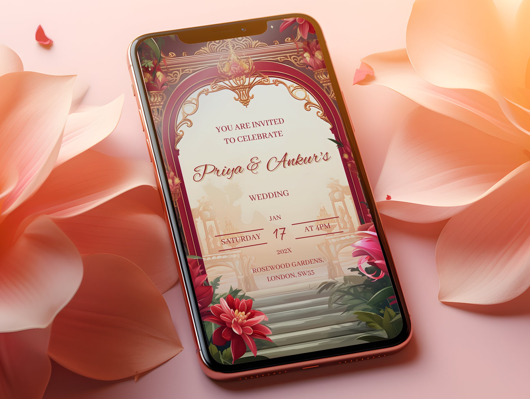Indian Wedding Invitation Animated Digital & Printable | Desi Card ...