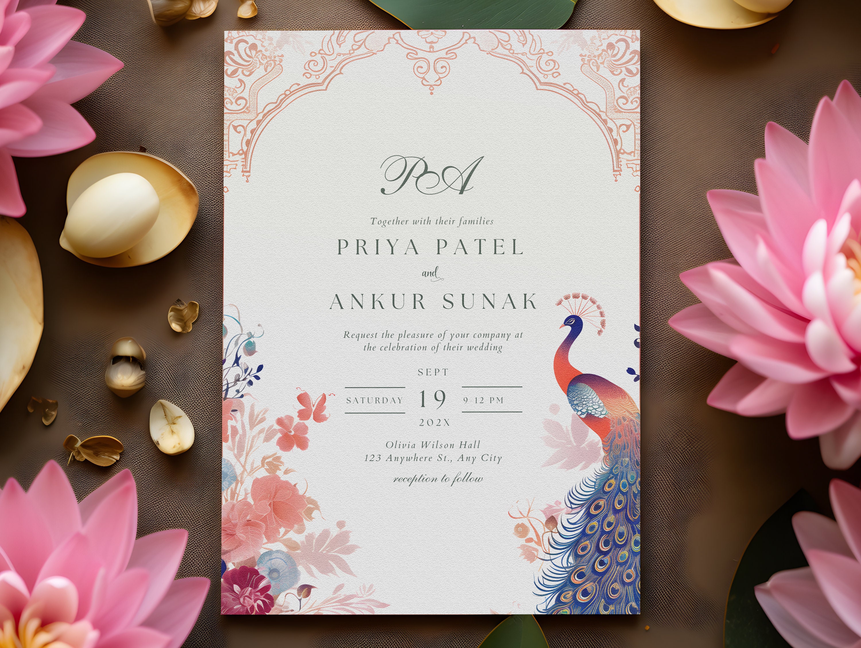 Indian Wedding Invitation Animated Digital & Printable | Mehndi Card ...