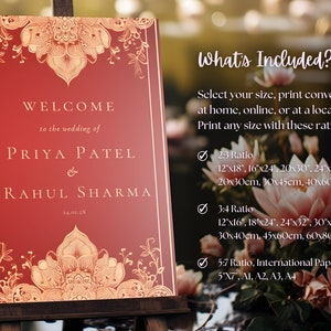 Indian Wedding Sign Welcome to Mehndi & Reception Signage, South Indian ...
