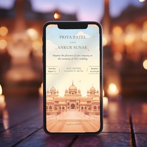 Indian Wedding Invitation Animated Digital & Printable - Etsy