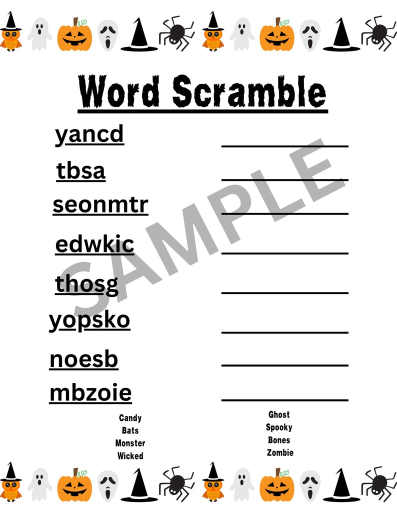 Halloween Activity Pack / Printable Halloween Activity Sheets - Etsy