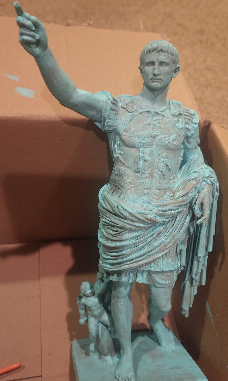 Roman Emperor Augustus 10 Inches Tall Patina Color Prima Porta - Etsy