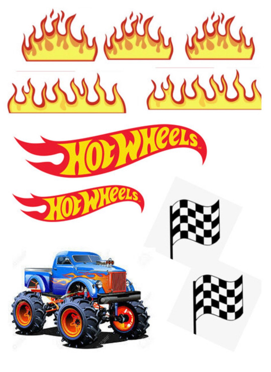 Hot Wheels A4 Edible Print - Etsy