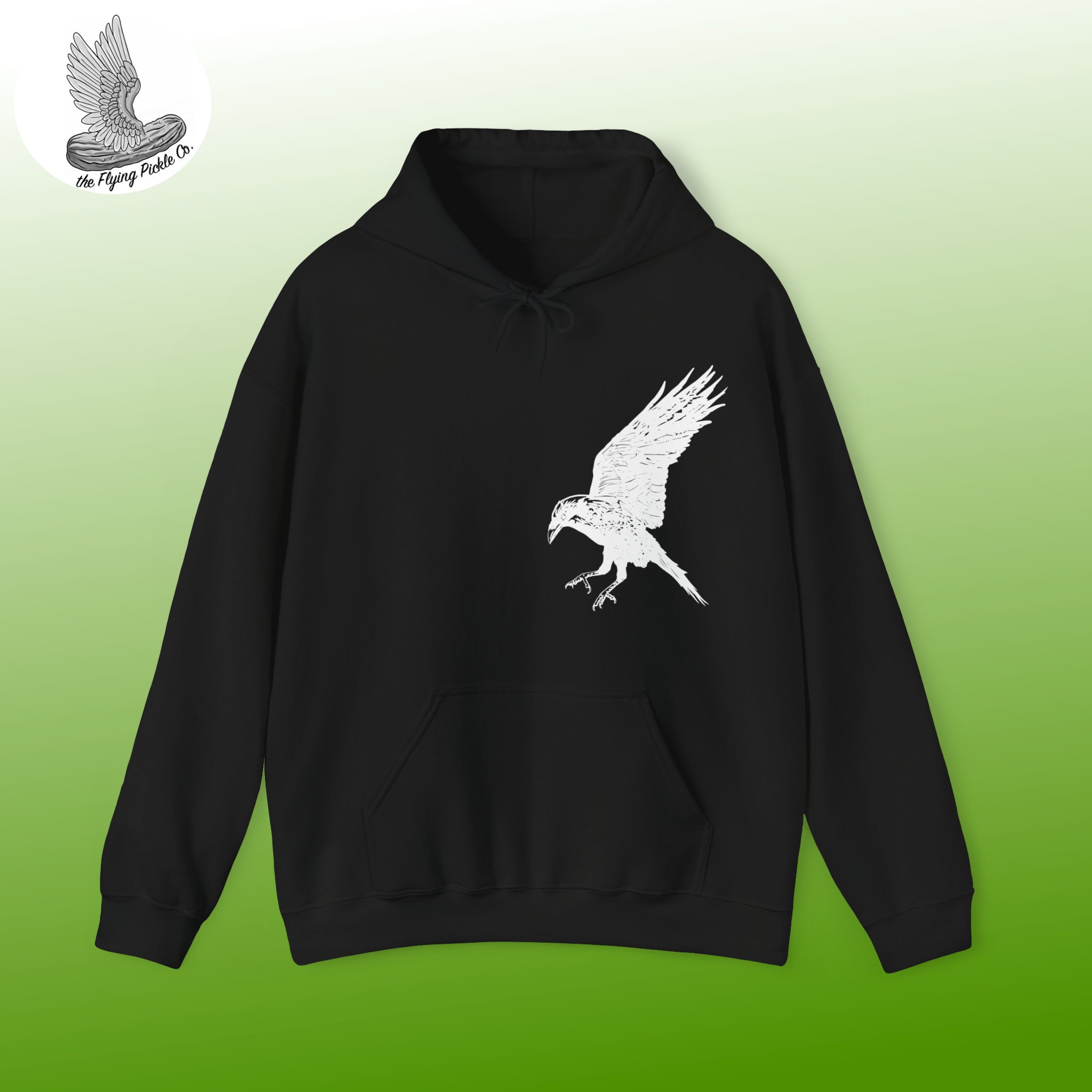 Black Raven Hoodie, Crow Core, Dark Art Goth Clothes, With Original ...