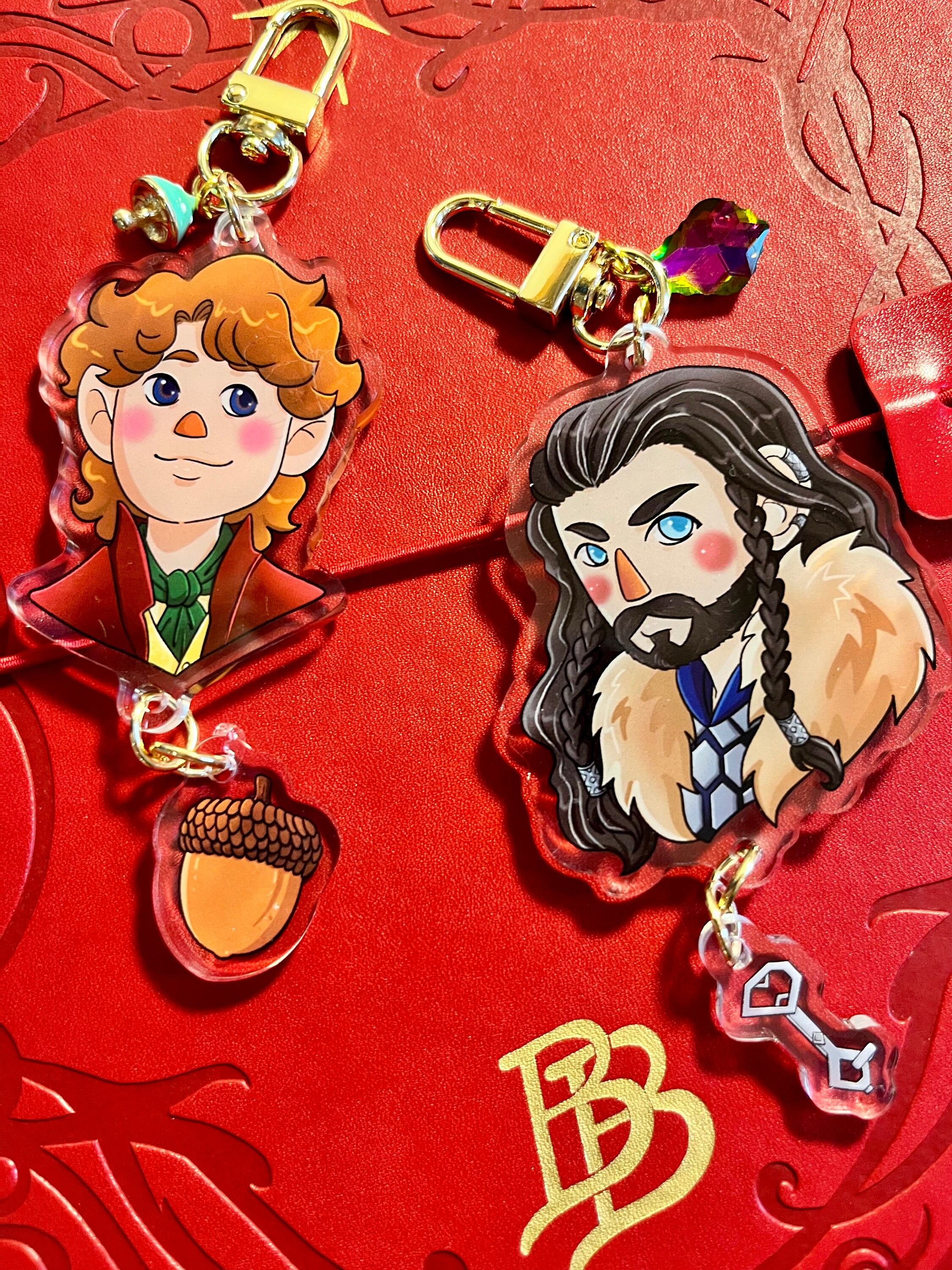 The Hobbit Keychains thorin and Bilbo - Etsy
