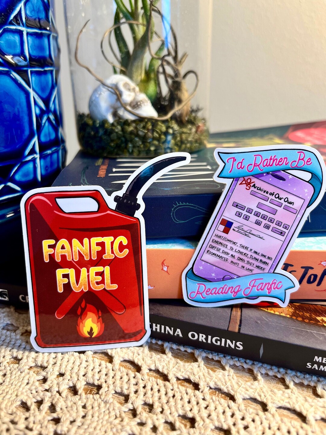 Fanfiction Fan Sticker - Etsy