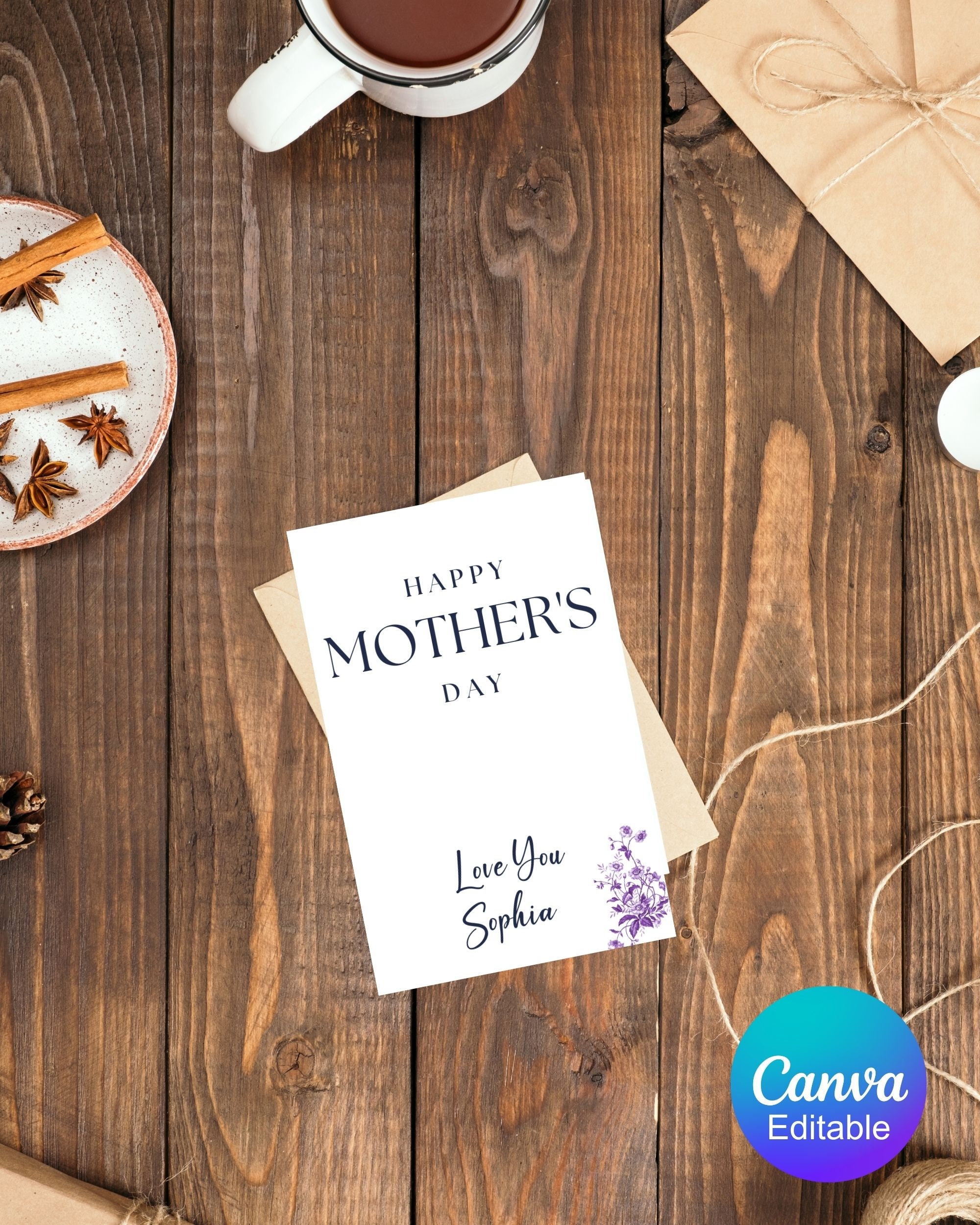 4 Editable Gift Tags Mom Mum Tag Mothers Day Birthday Anniversary Just ...