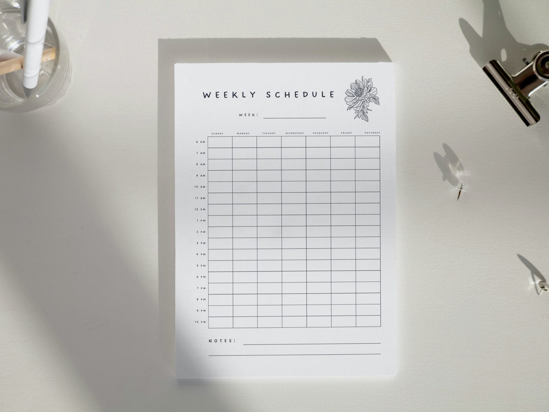 Digital Weekly Schedule Template Plan Your Week With Ease - Etsy