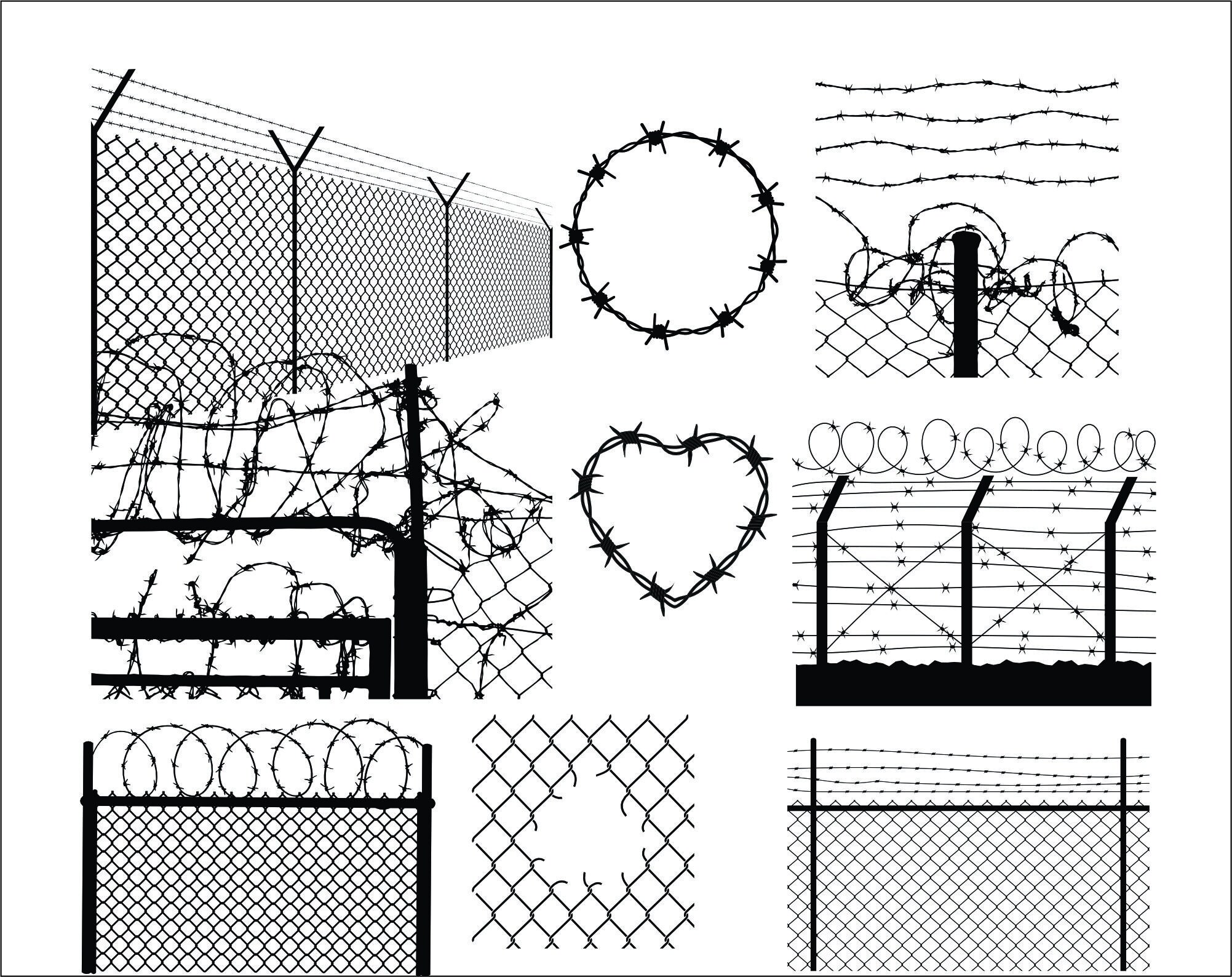 Barbed Wire Svg, Barbed Svg, Barbed Wire Frame Svg, Fence Svg ...
