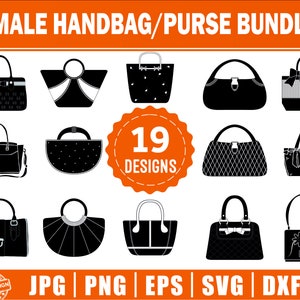 Female Bags and Purses Svg Bundle, Handbag Svg, Purse Svg, Casual ...