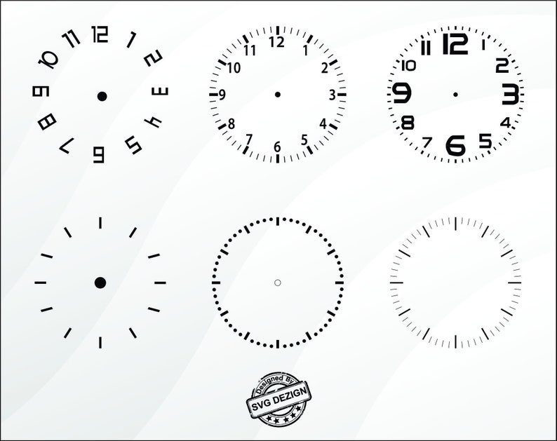 Clock Face SVG Bundle, Clock Face, Clock Face Clipart, Clock Face Cut ...