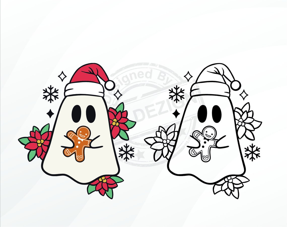 Christmas Ghost SVG Bundle, Boo Svg, Christmas Svg, Halloween Svg ...