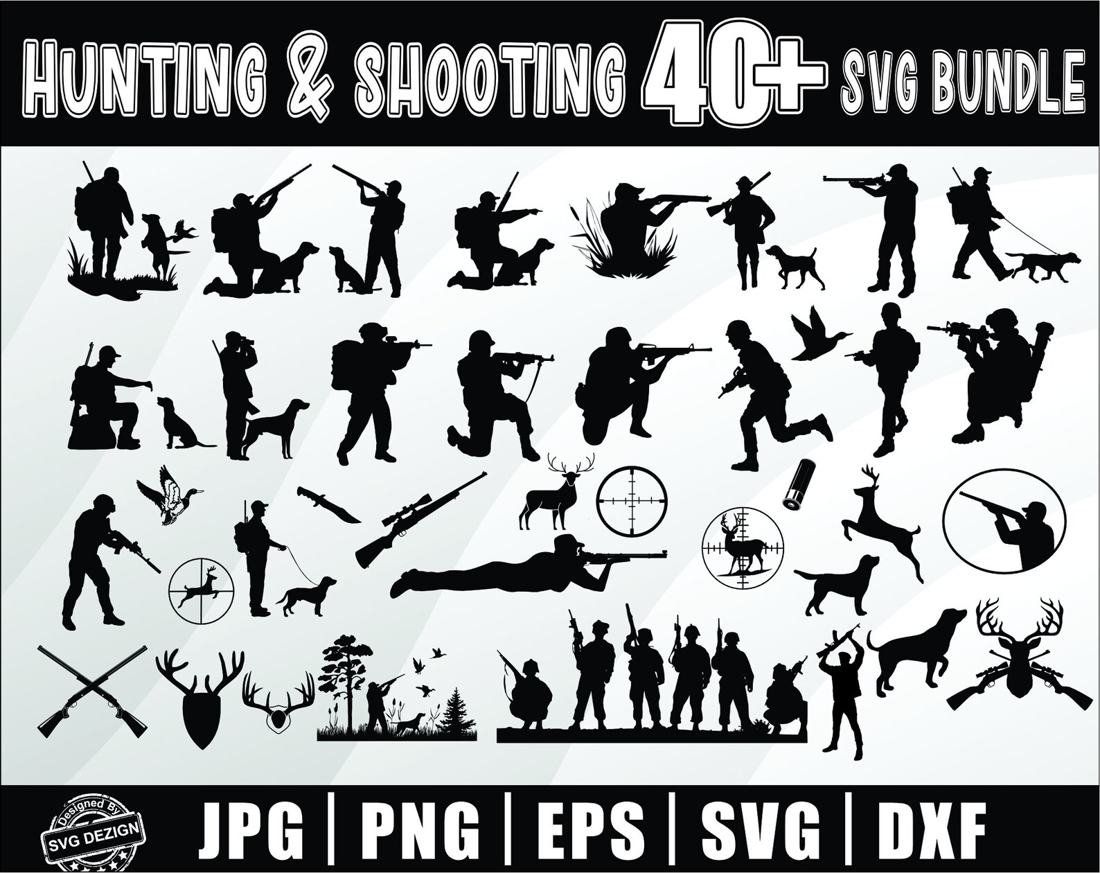 Hunting SVG Bundle Shooting SVG Bundle Deer Hunting SVG - Etsy UK