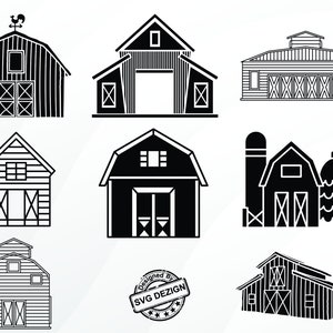 Barn Svg Bundle, Barn Form Cut File, Barn Farmhouse Svg, Barn House Svg ...