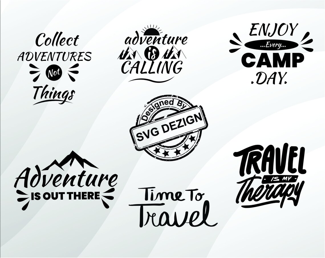 Travel SVG Bundle, Travel Quotes SVG Files, Adventure Svg, World Travel ...