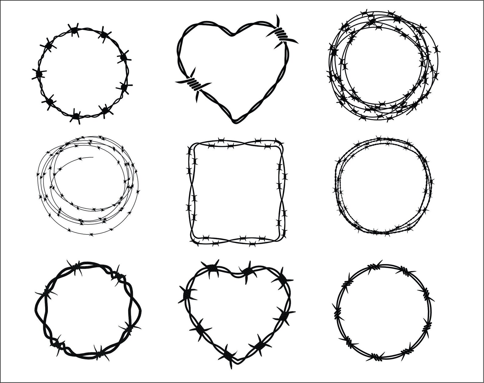 Barbed Wire Svg, Barbed Svg, Barbed Wire Frame Svg, Fence Svg ...