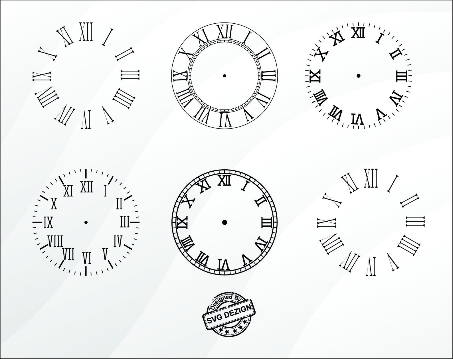 Clock Face SVG Bundle, Clock Face, Clock Face Clipart, Clock Face Cut ...