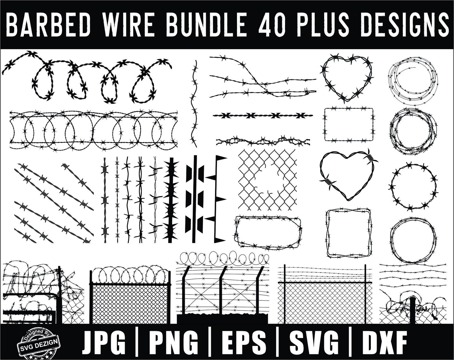 Barbed Wire Svg, Barbed Svg, Barbed Wire Frame Svg, Fence Svg ...