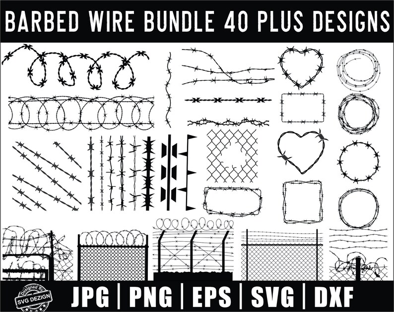 Barbed Wire Svg, Barbed Svg, Barbed Wire Frame Svg, Fence Svg ...