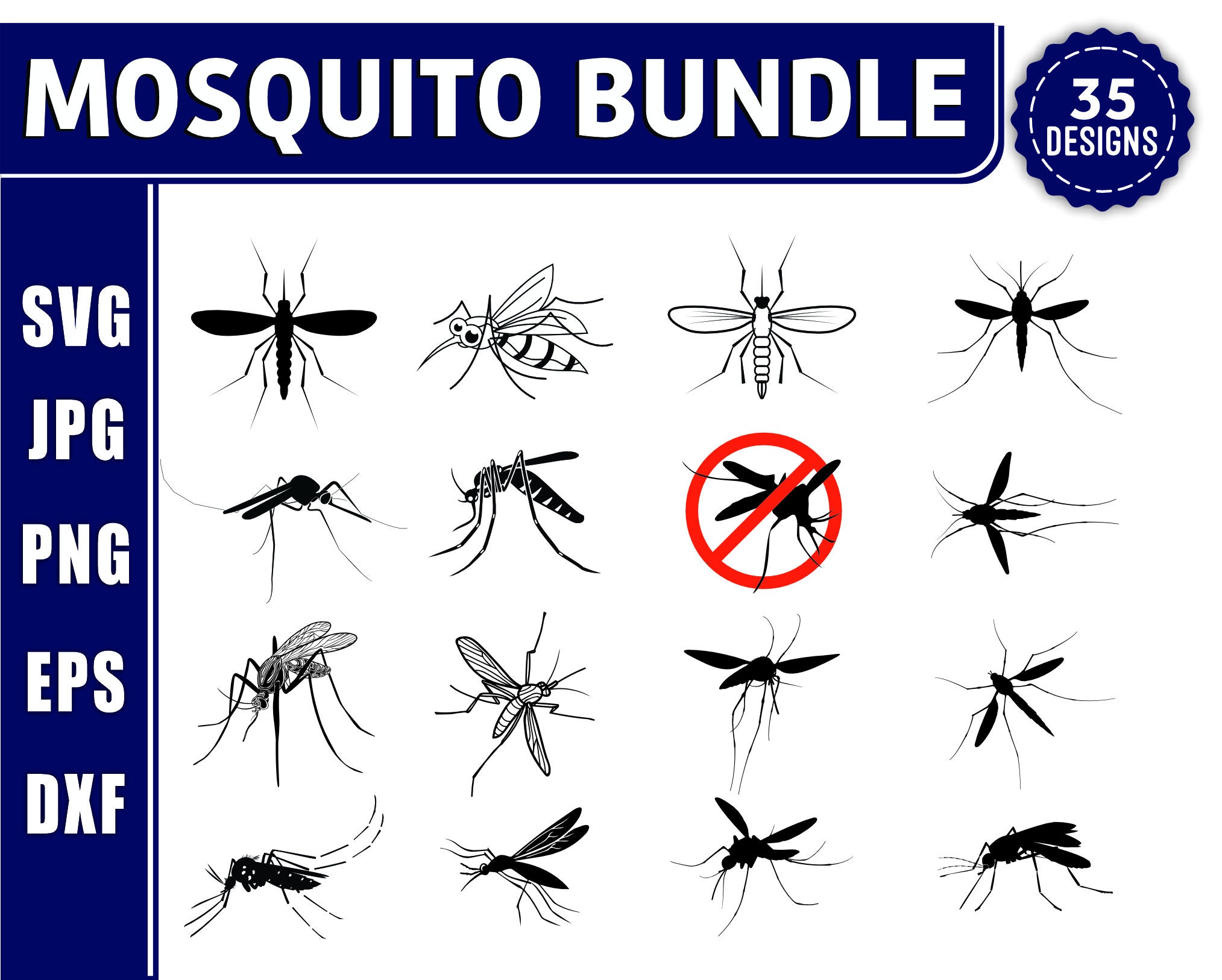 Mosquito Svg Bundle, Dengue Svg, Dengue Virus Svg, Malaria Svg ...