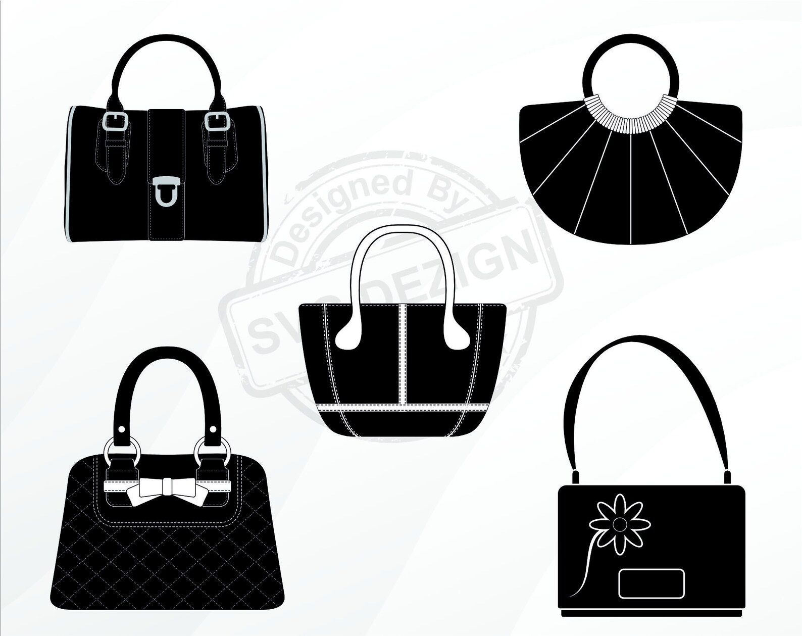 Female Bags and Purses Svg Bundle, Handbag Svg, Purse Svg, Casual ...