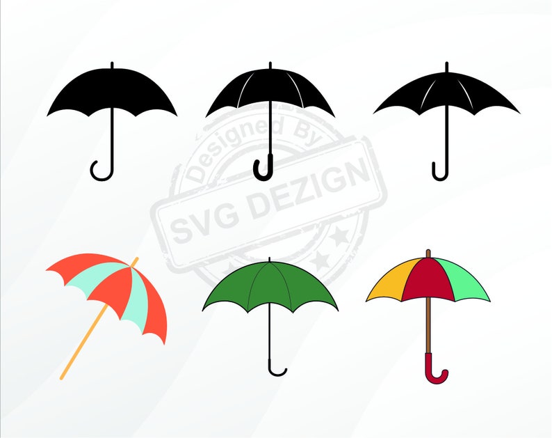 Umbrella Svg Bundle, Umbrella Svg, Colorfull Umbrella Svg, Umbrella ...