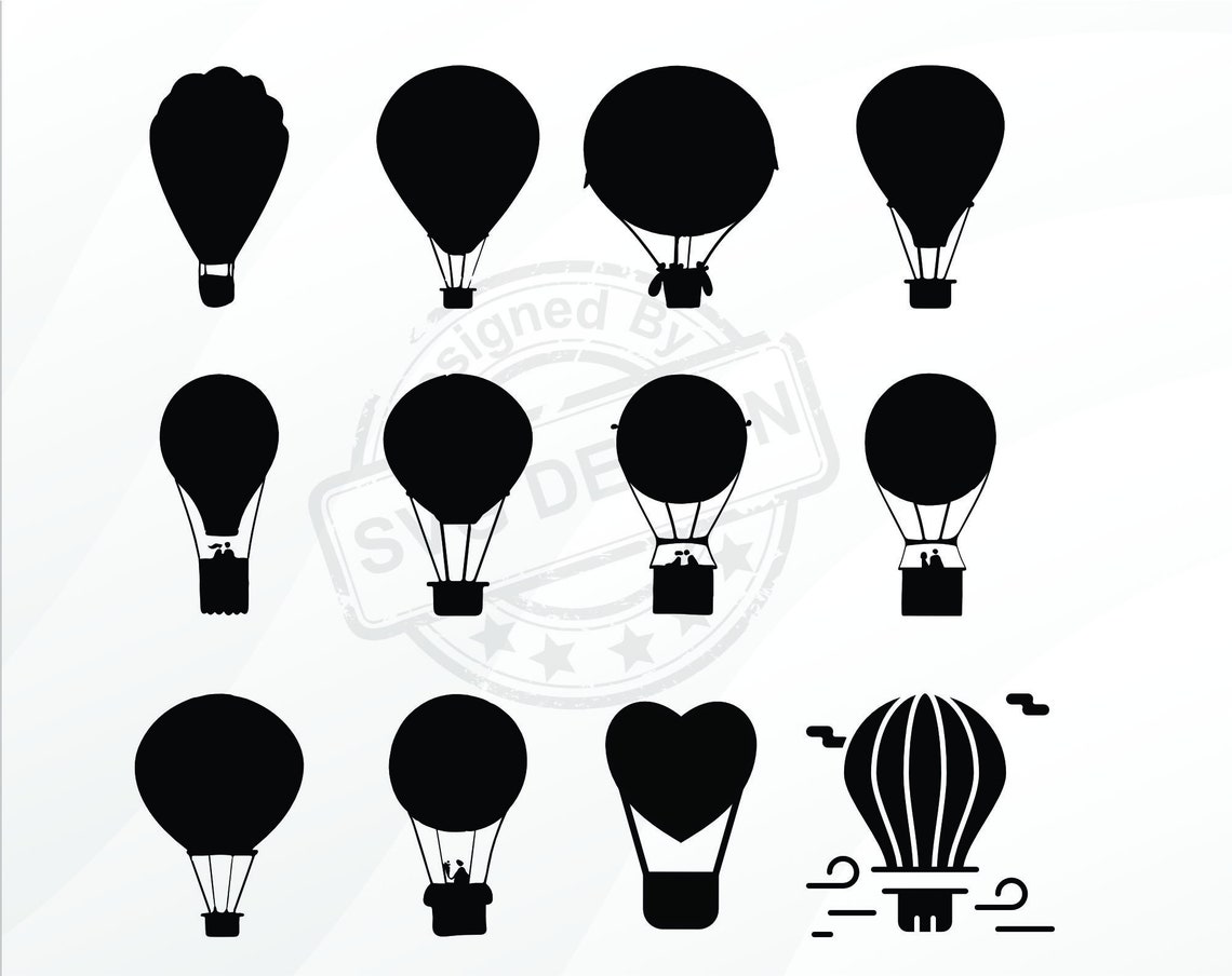 Hot Air Balloon SVG Bundle, Air Balloon Svg, Flying Air Balloon, Air ...